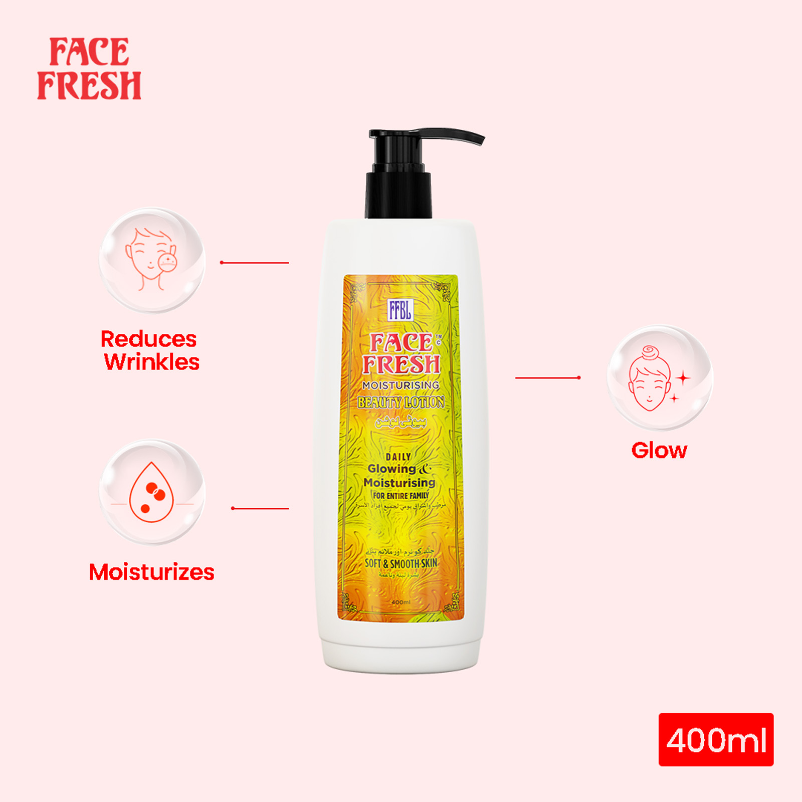 Face Fresh Beauty Lotion (400ml) | Daraz.pk