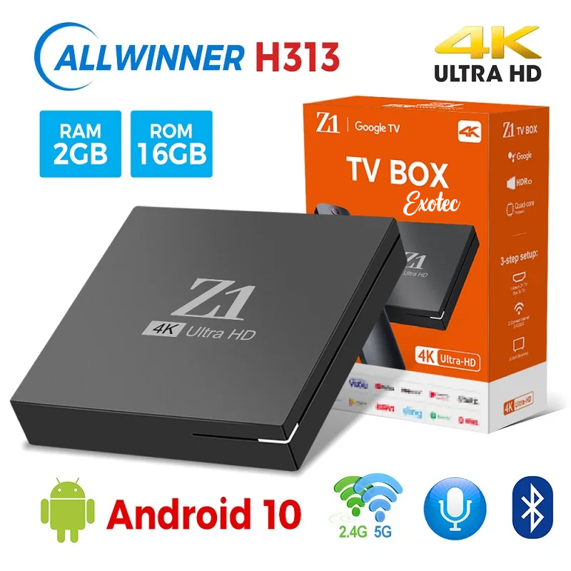 Original Z1 Android Tv Box 5g - 2Gb 16Gb Wifi 4k Allwinner Support ...