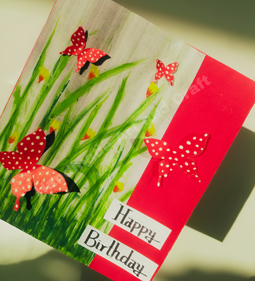 Handmade Butterfly Birthday Card | Unique Handmade Happy Birthday Card ...