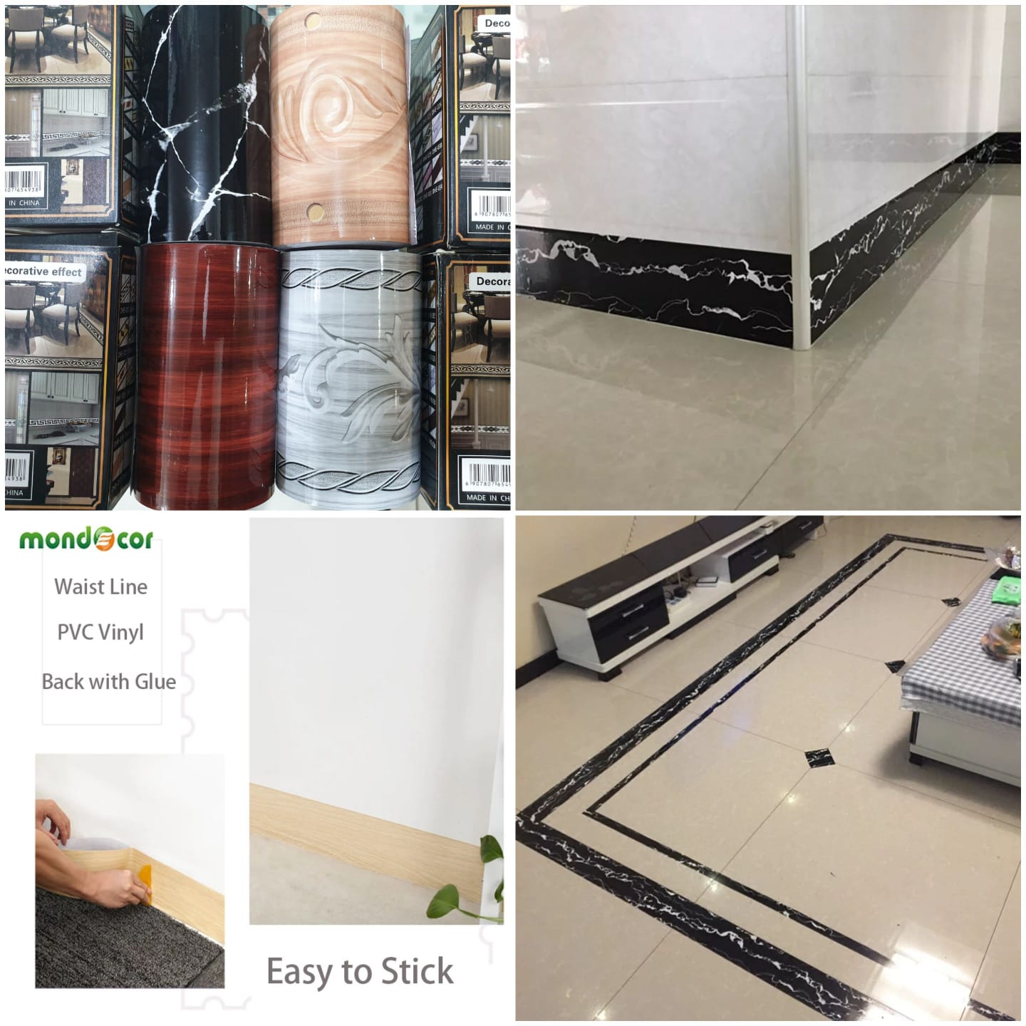 Self Adhesive Wall Edging Strip Wallpaper Border Wall Border Decor, PVC ...