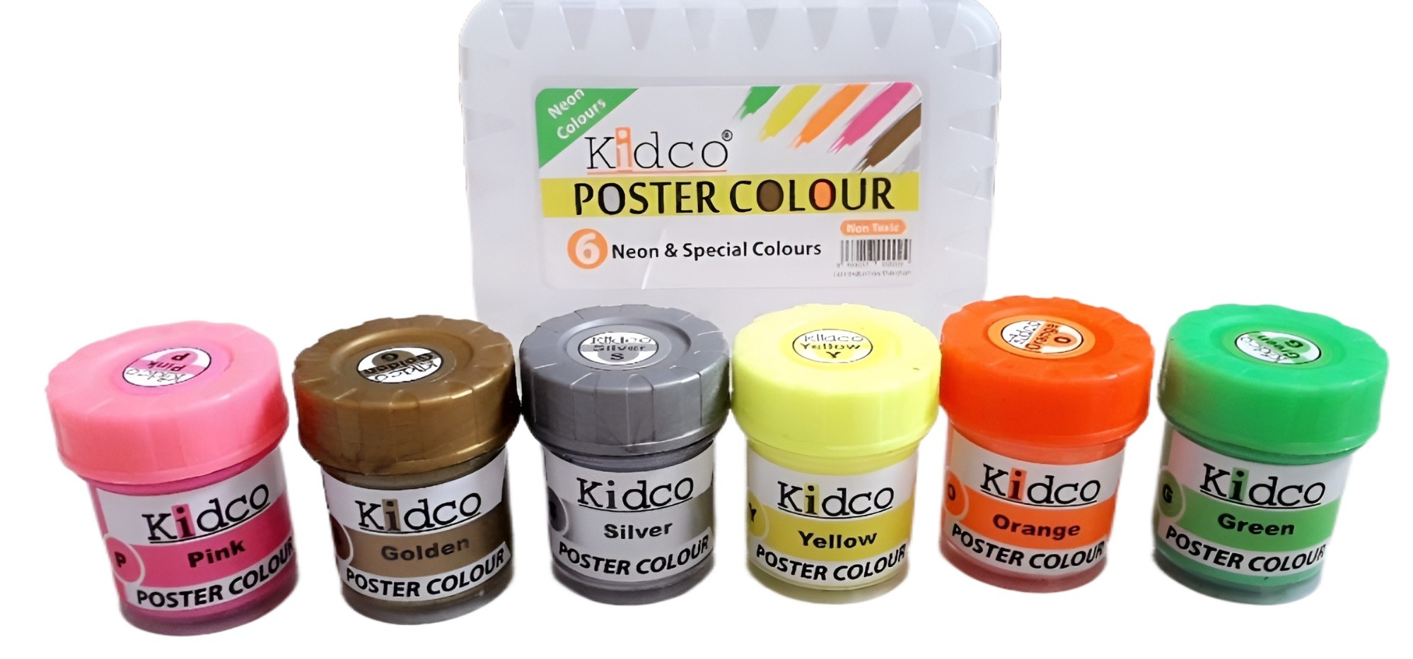 KIDCO Poster Colours JPC-12 12 Colours in Cardboard Box with free Brush ...