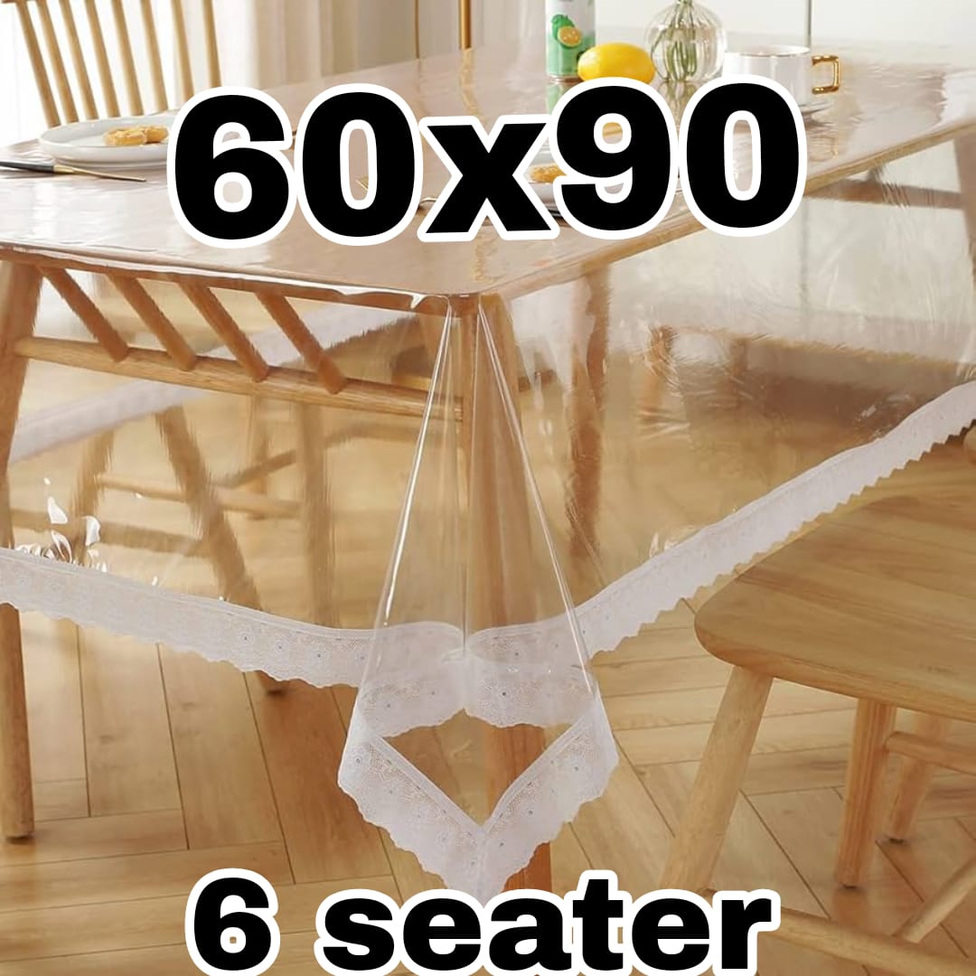 PVC Transparent Clear Dining Table Cover Protector Sheet – Plastic ...