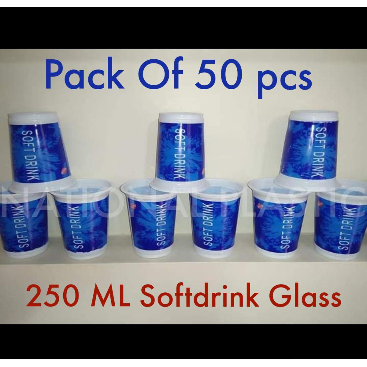250 ML Plastic Cold Drink Glass Pack Of 50 Pcs | Daraz.pk