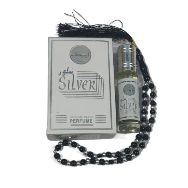 Silver Attar Apprjox 6ml + Tasbeeh Free | Labbaik Company | Daraz.pk