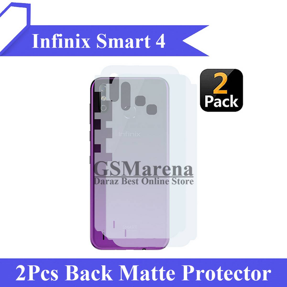 Infinix Smart 4 Back Matte Protector Soft Skin Sheet Soft Film ...