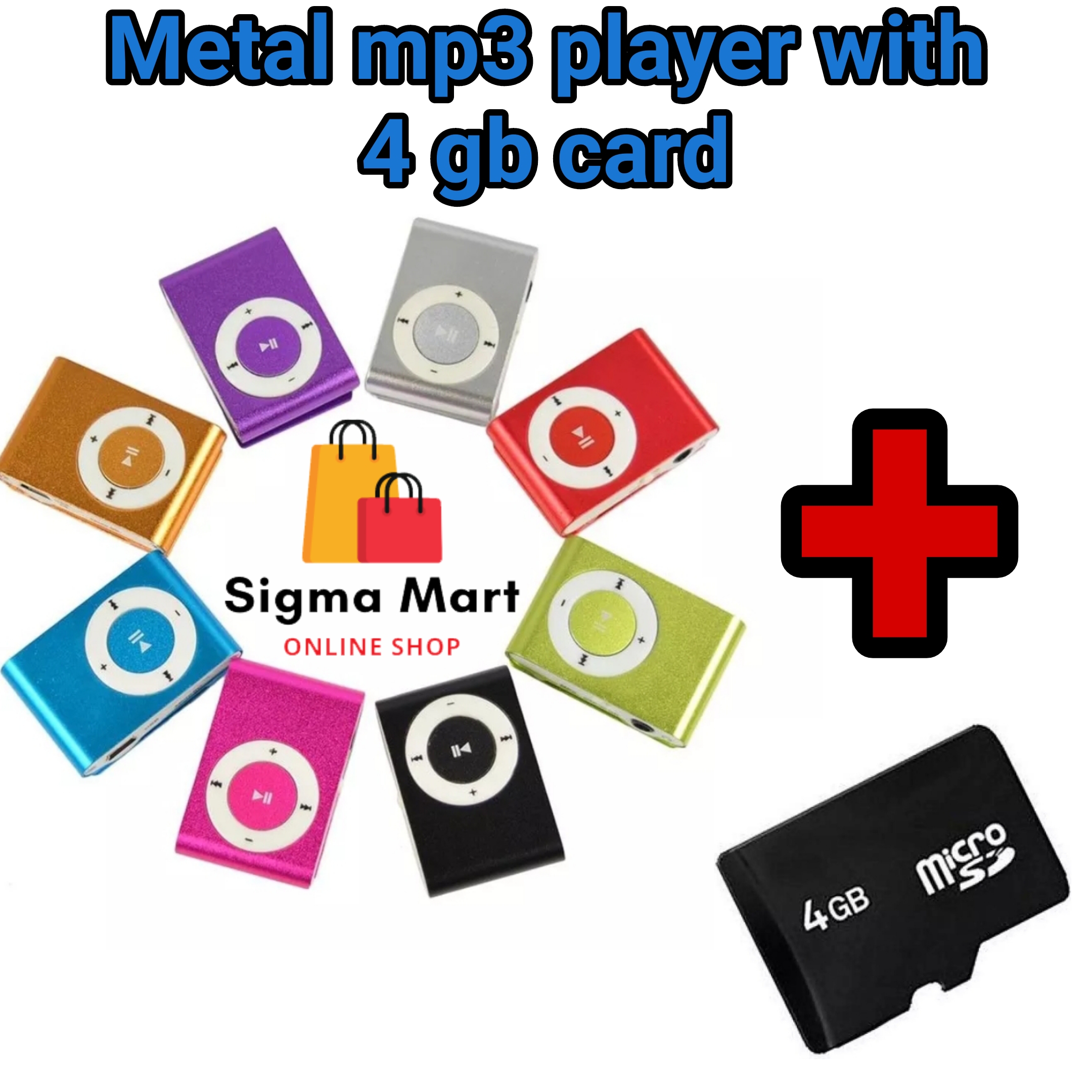 Mini MP3 MP4 Player Portable Shuffle Music Player with 8GB Memory Card ...