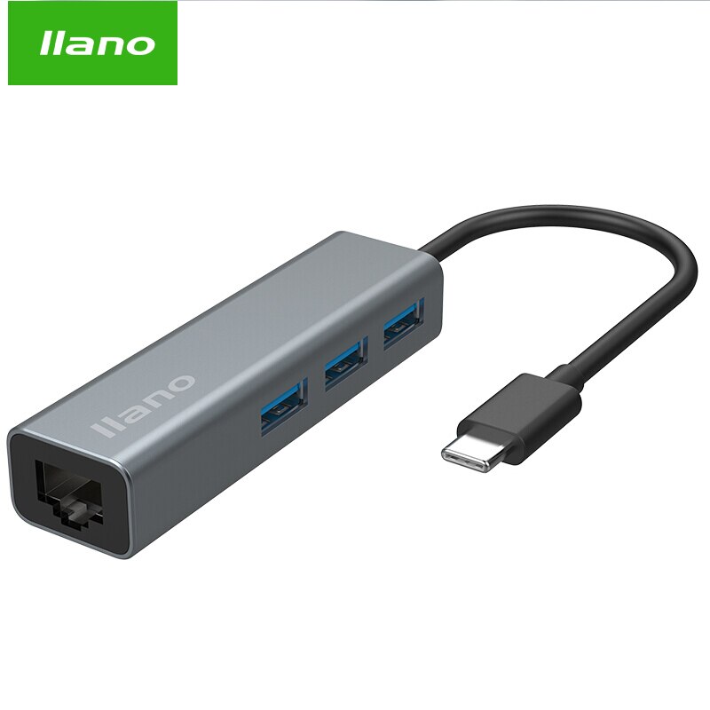 llano 4in1 USB-C Hub Type C RJ45 USB ethernet adapter 3.0 Hub for ...