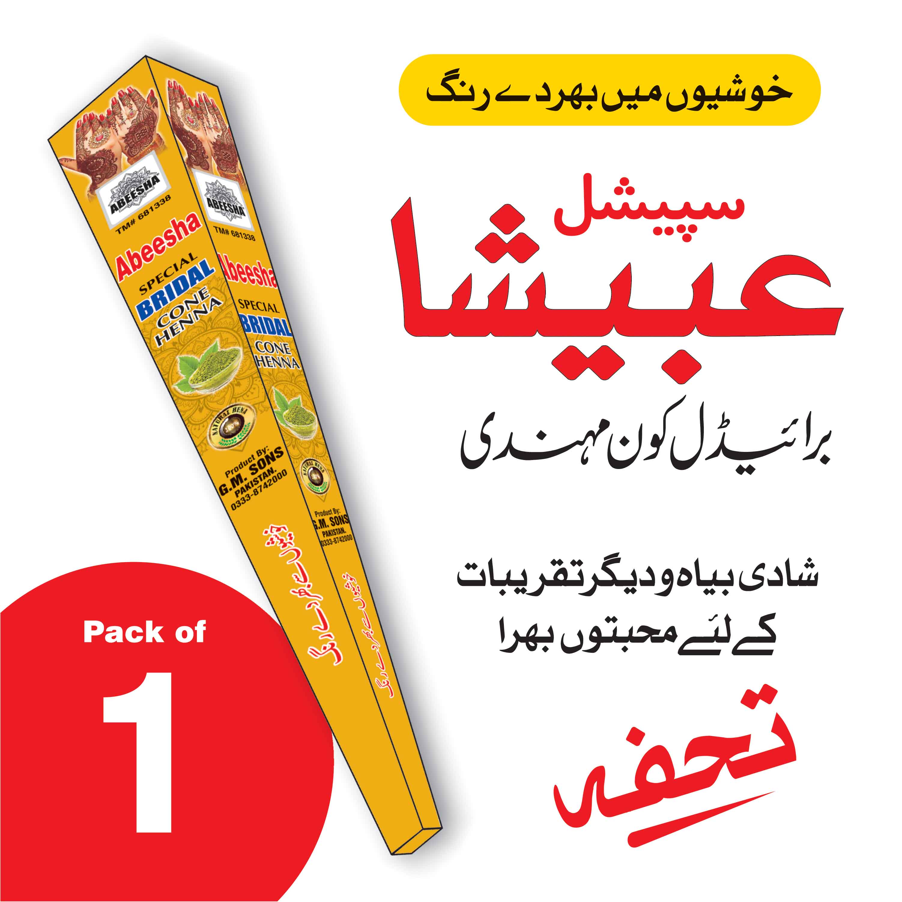 ABEESHA CONE MEHNDI (1 CONE) | Daraz.pk