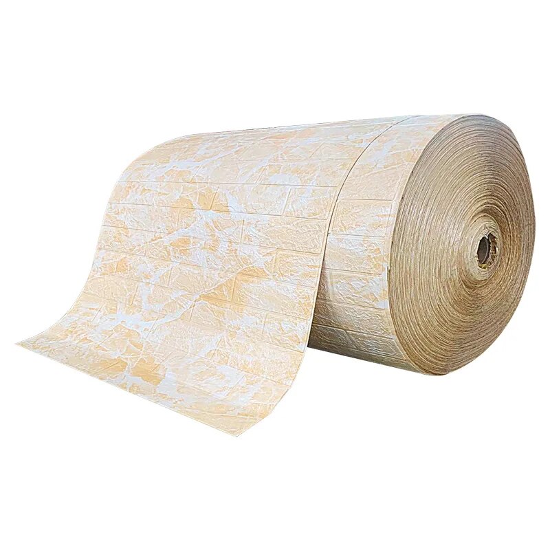 70*10M 3D Wall Sticker Wallpaper Roll Panel DIY Self Adhesive Foam Soft ...