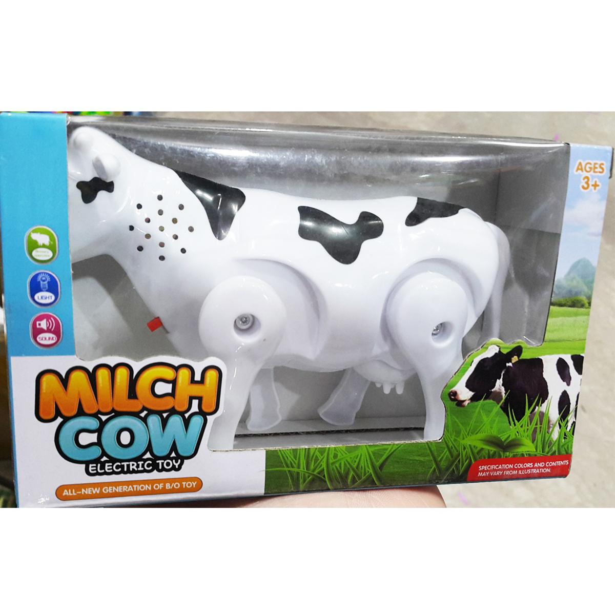 Walking milk cow toy(small) for kids-black and white | Daraz.pk