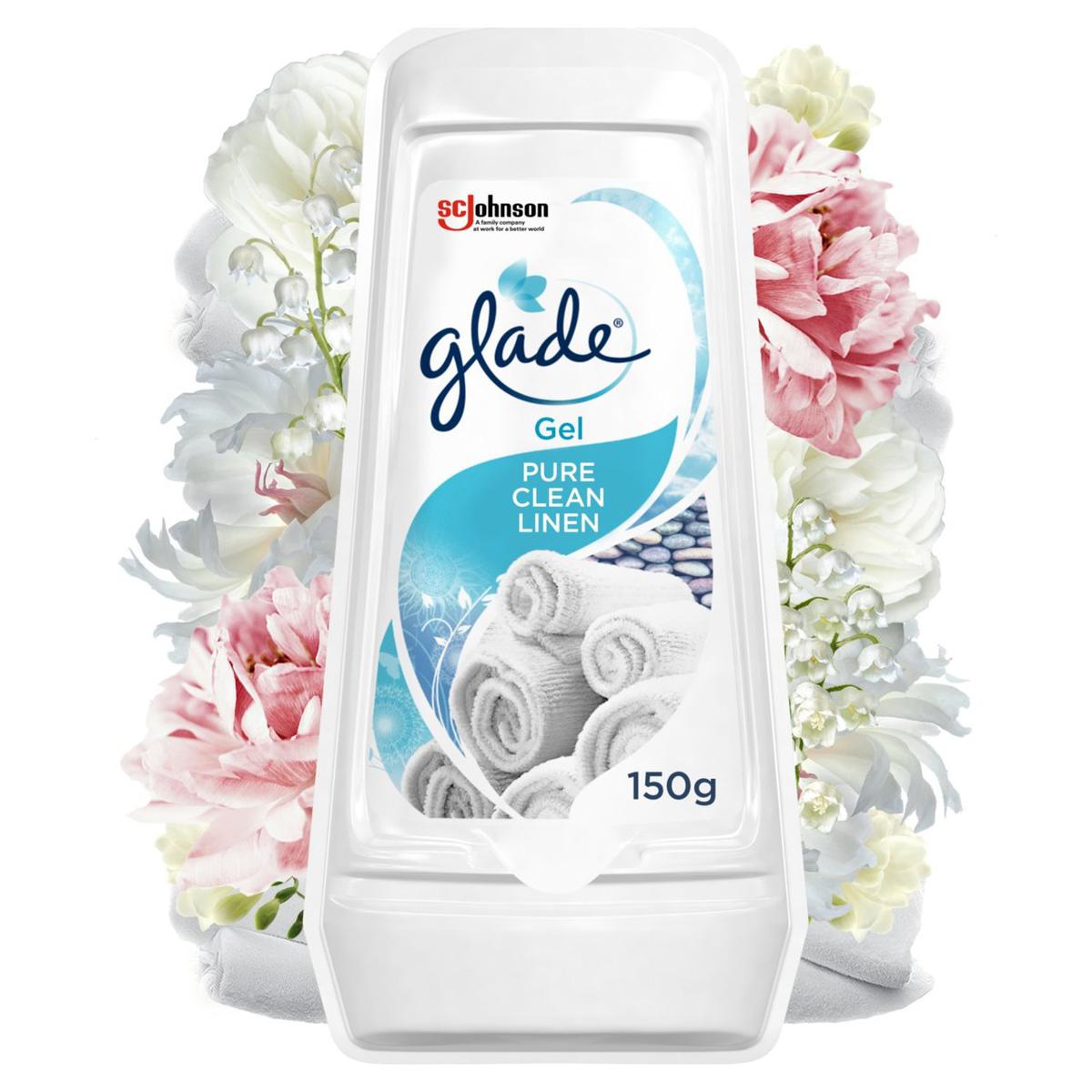 Glade Solid Air Freshener Gel Pure Clean Linen - 150gm | Daraz.pk
