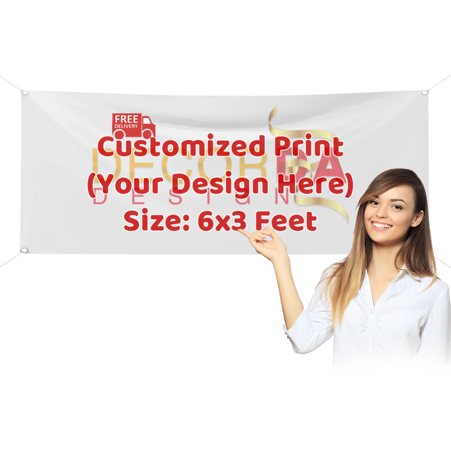 Personlized Panafle PVC Banner Print | Size: 6x3 Feet (72x36 Inches ...