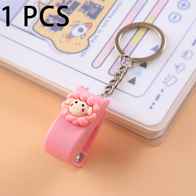 1/3Pcs Cartoon Animal Mini Stapler Cute Portable Stapler Keychain ...
