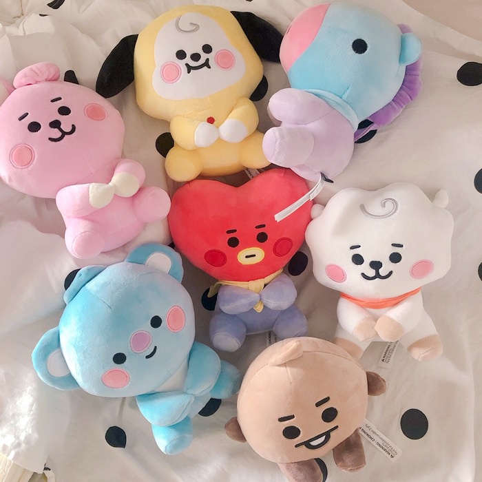 High Quality Kpop BTS Plush Dolls Toy BT21 CHIMMY COOKY TATA SHOOKY MANG KOYA RJ Cute Standing ...