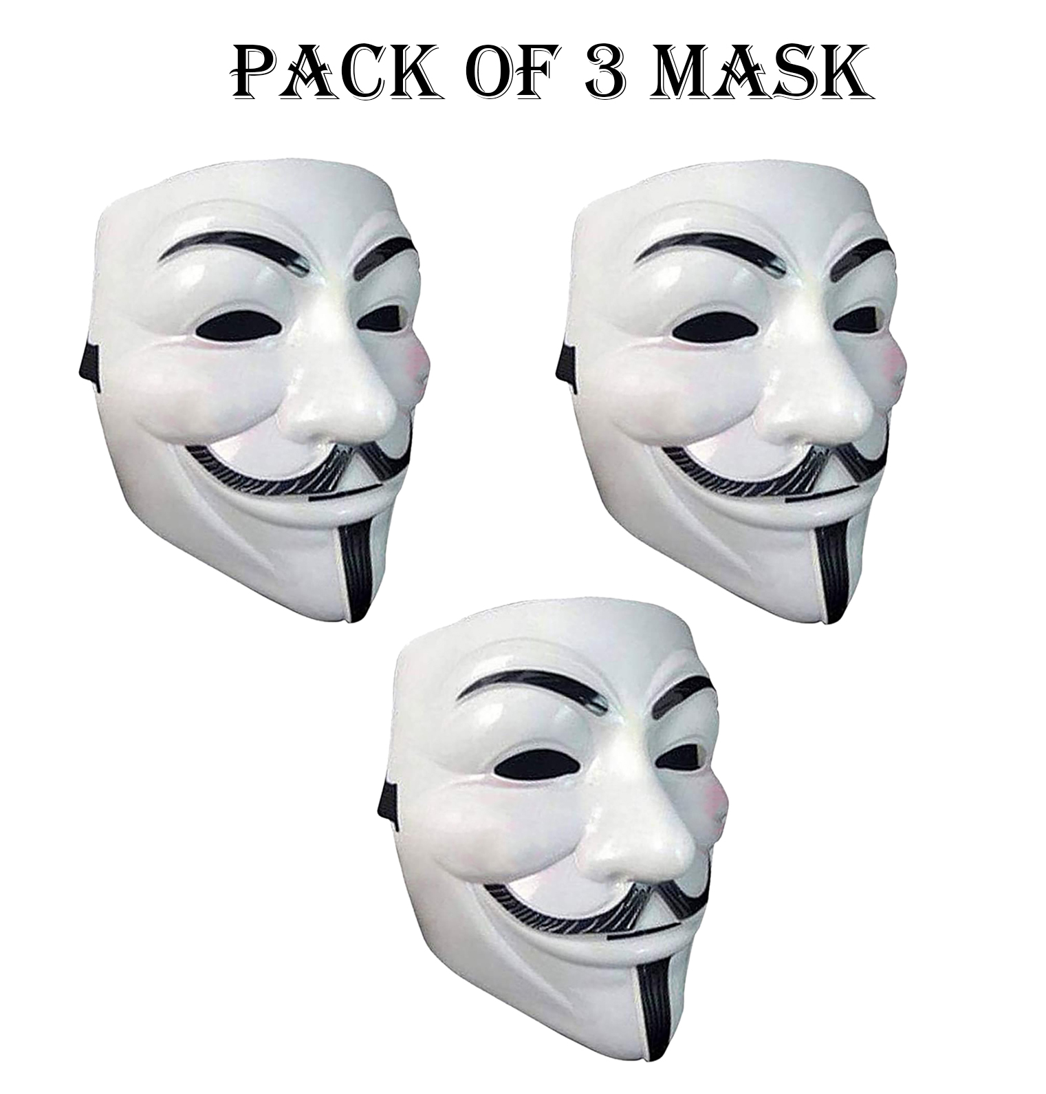 Hacker Mask - V Character Vendetta Mask Halloween Masquerade Horror ...