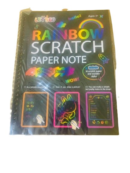 Large SCRATCH NOTE PAD Scratch book with wooden stick scratch notepad ...