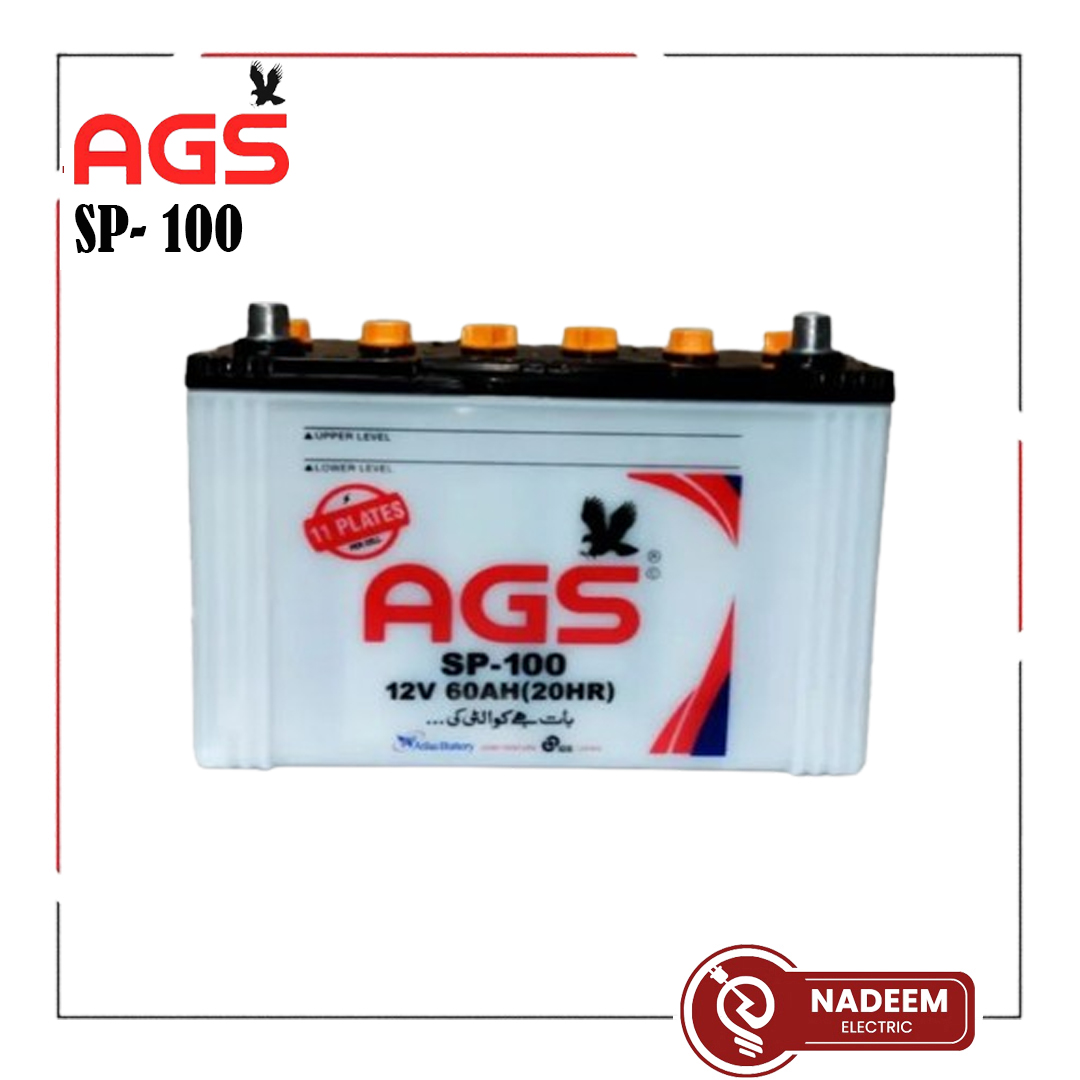 AGS SP-100 11Plates 12V 60AH Without Acid | Daraz.pk