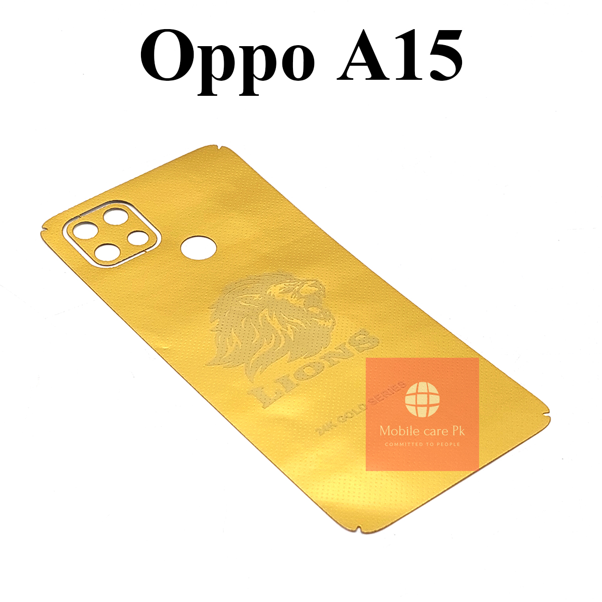 Oppo A15 Back Golden Protector | Daraz.pk