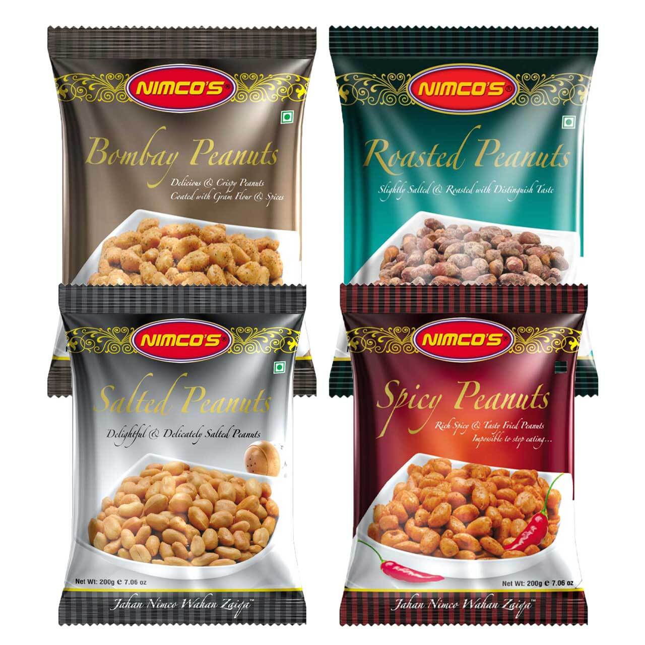 Nimco's Peanuts 200g Bombay, Roasted, Salted, Spicy, Pack of 4 | Daraz.pk