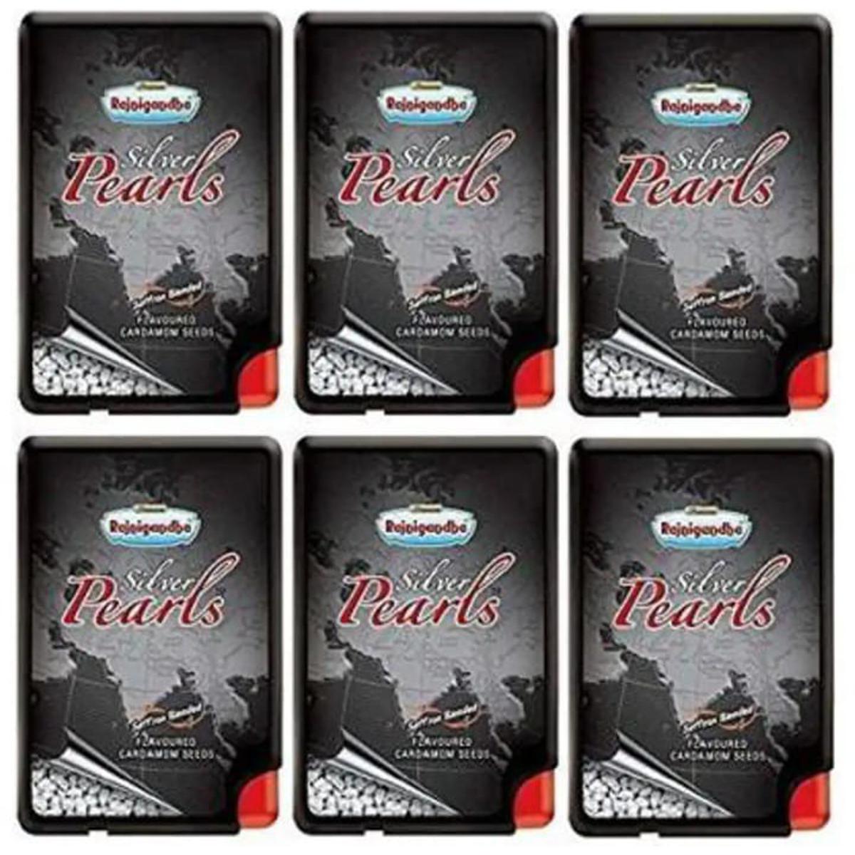 Pack of 6 Rajnigandha Silver Pearls Saffron Blended Flavored Cardamom ...