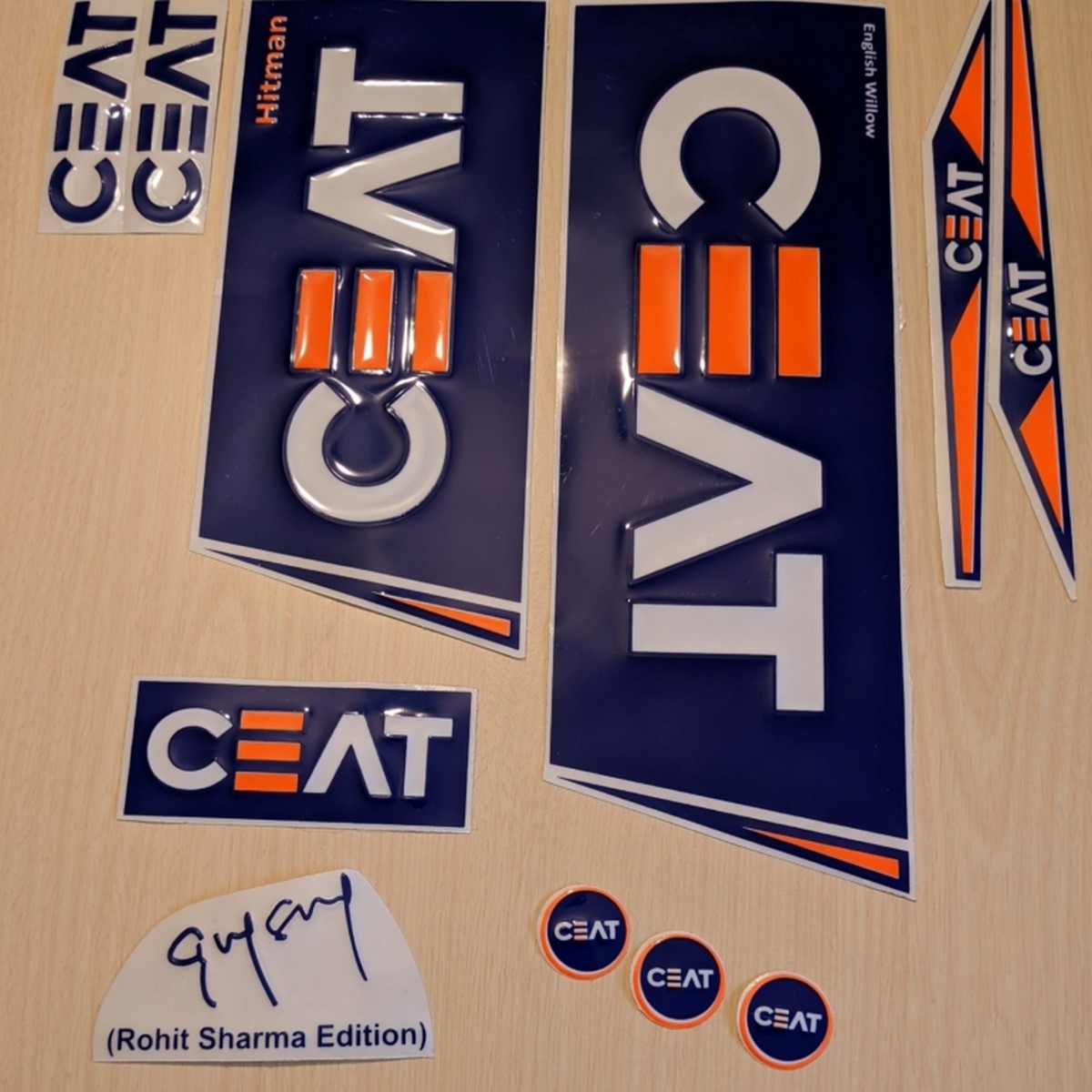 [3D] CEAT Rohit Sharma Edition Cricket Bat Stickers [3D] | Daraz.pk