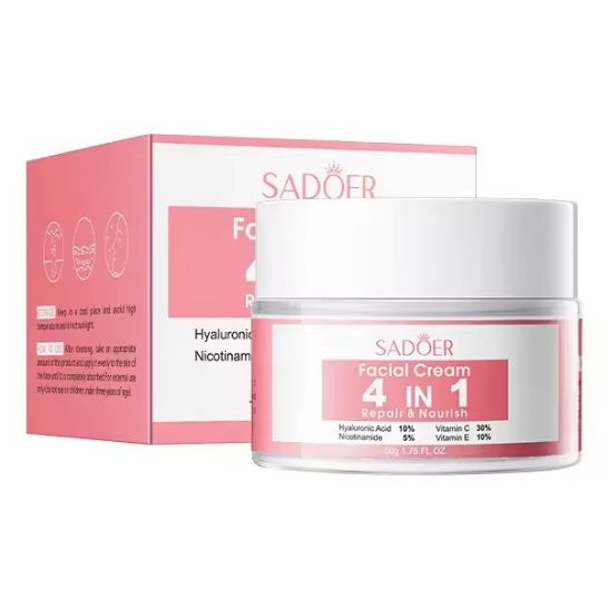 SADOER 4 In 1 Facial Cream Repair Nourishing Whitening Moisturizing Skin Care Anti Wrinkle Anti ...