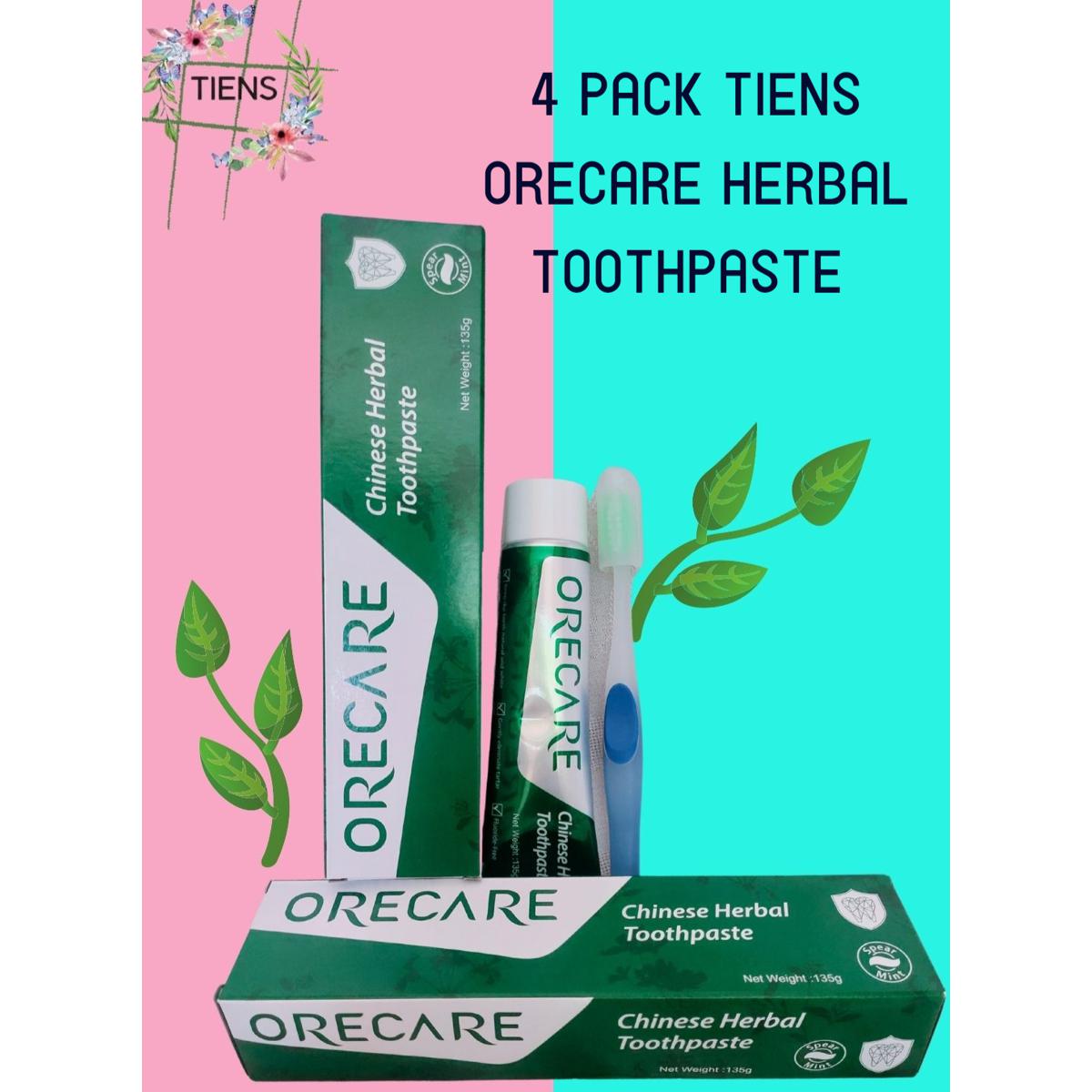(4 pack ) tiens Orecare chinese herbal Toothpaste 135gm | Daraz.pk