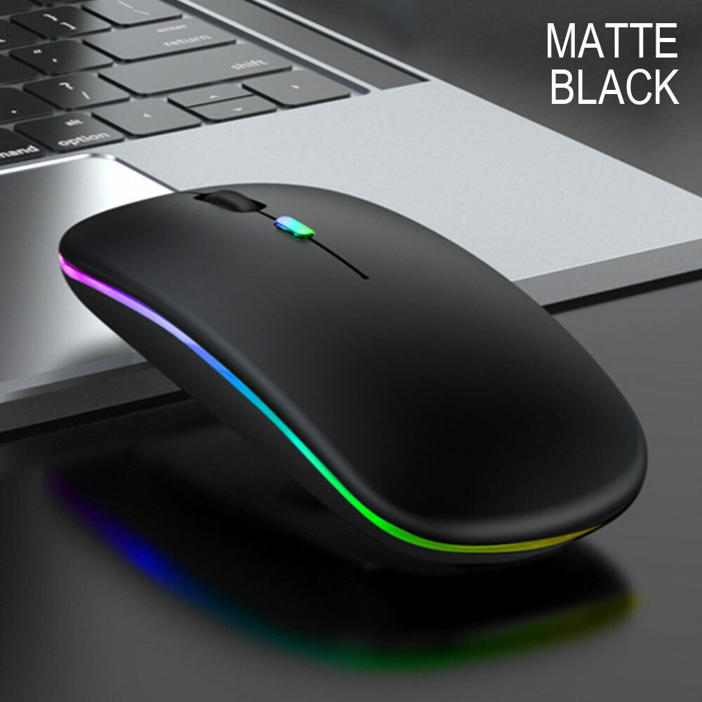 Wireless Mouse, Rechargeable Slim Silent Mouse 2.4G Portable Mobile ...