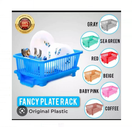 Fancy Plate Rack - 3 in 1 Large Durable Plastic Kitchen Sink Dish Rack ...