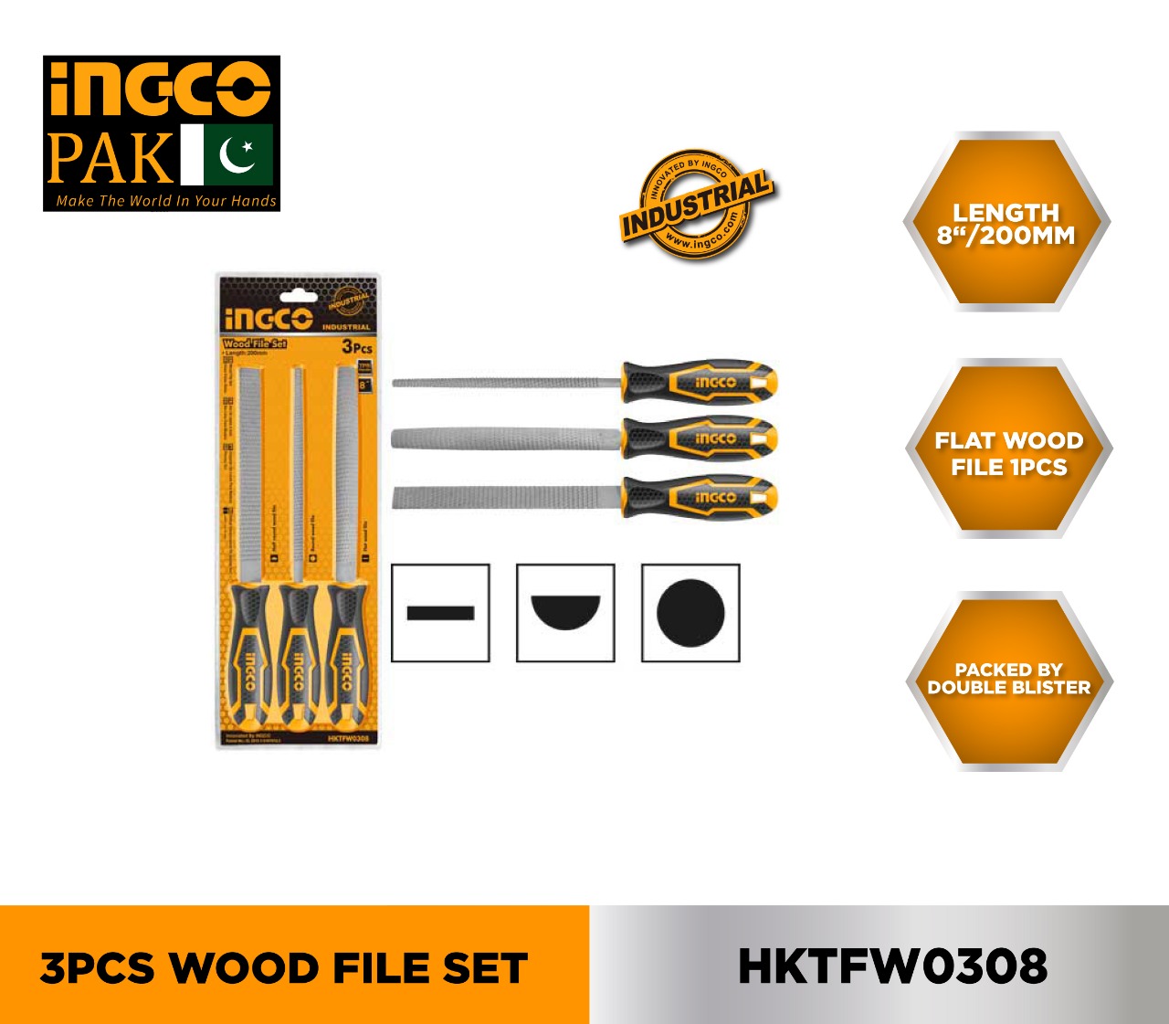 INGCO 3pcs Wood file set | Daraz.pk