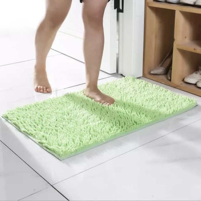 Apricot Imported Microfiber Washroom Door Mats, Absorbable Bath Mat ...