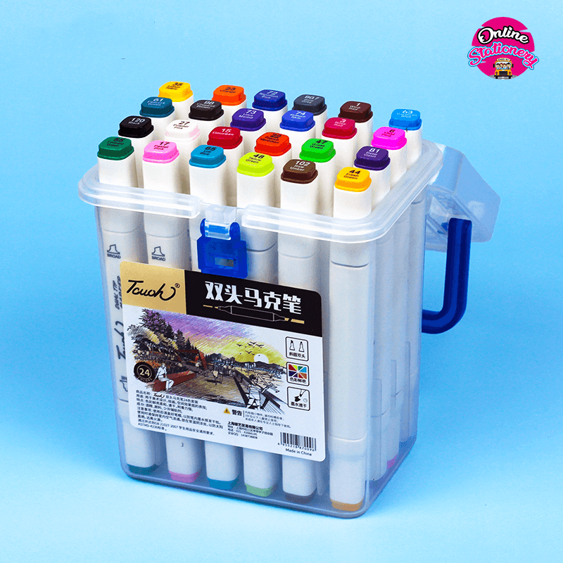 Touch Markers Dual Tip Graphic Al-cohol Marker Set In 12/ 24, 36 & 48 ...
