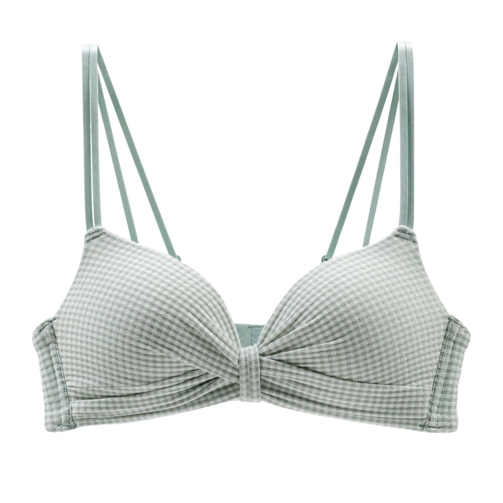 Muses Mall Women Bra Plaid Print Push Up Adjustable Shoulder Strap ...
