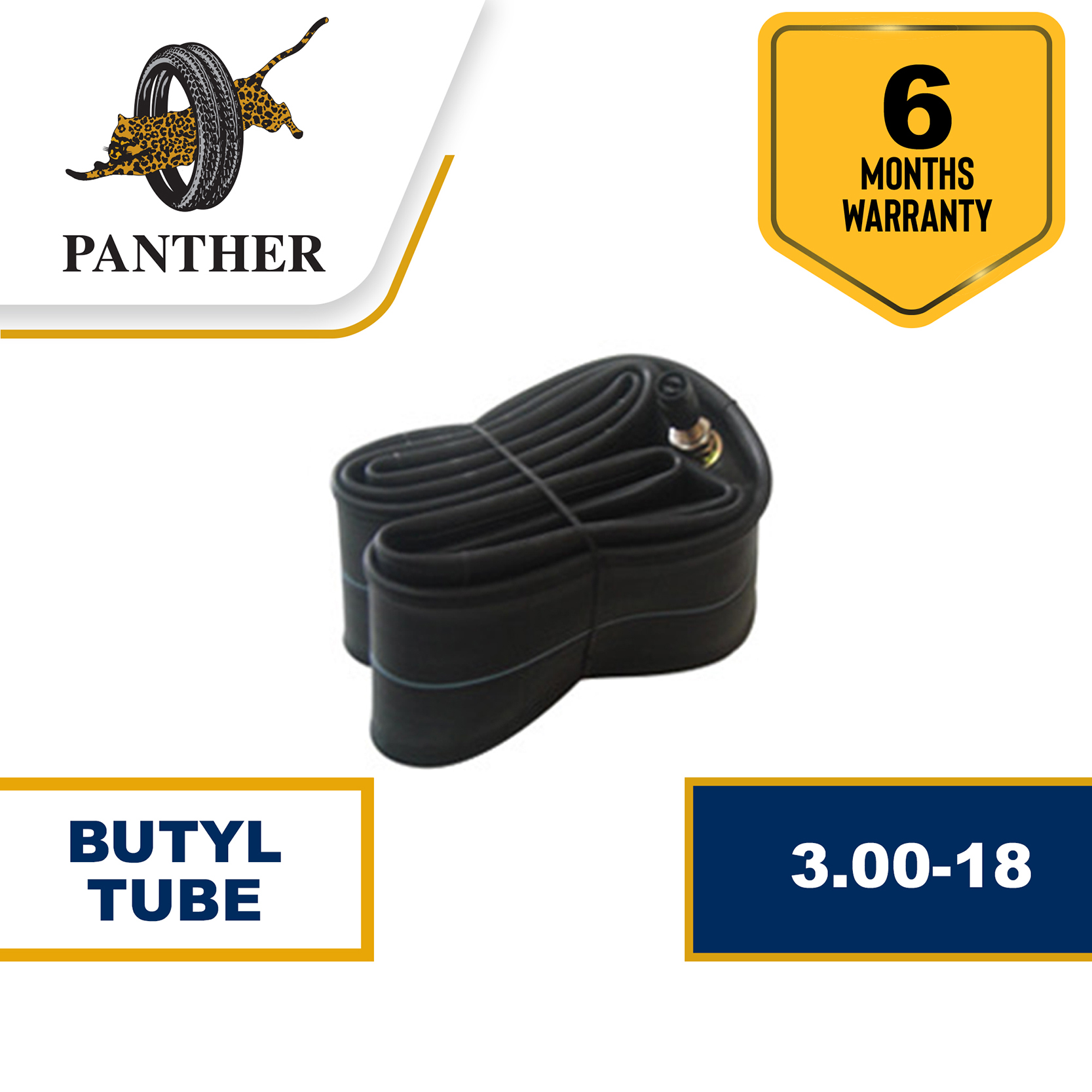 Panther Butyl Tube 3.00-18 - Pridor/YBR/150CC – Motorcycle - Panther ...