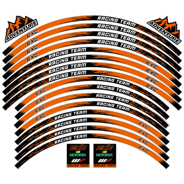 Reflective Motorcycle Wheel Sticker Rim Decals Stripe Tape Hub ...