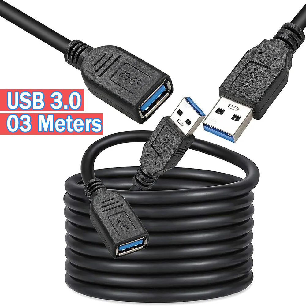 USB 3.0 Extension Cable Male to Female 3 Meters High Speed for TV PS4 ...