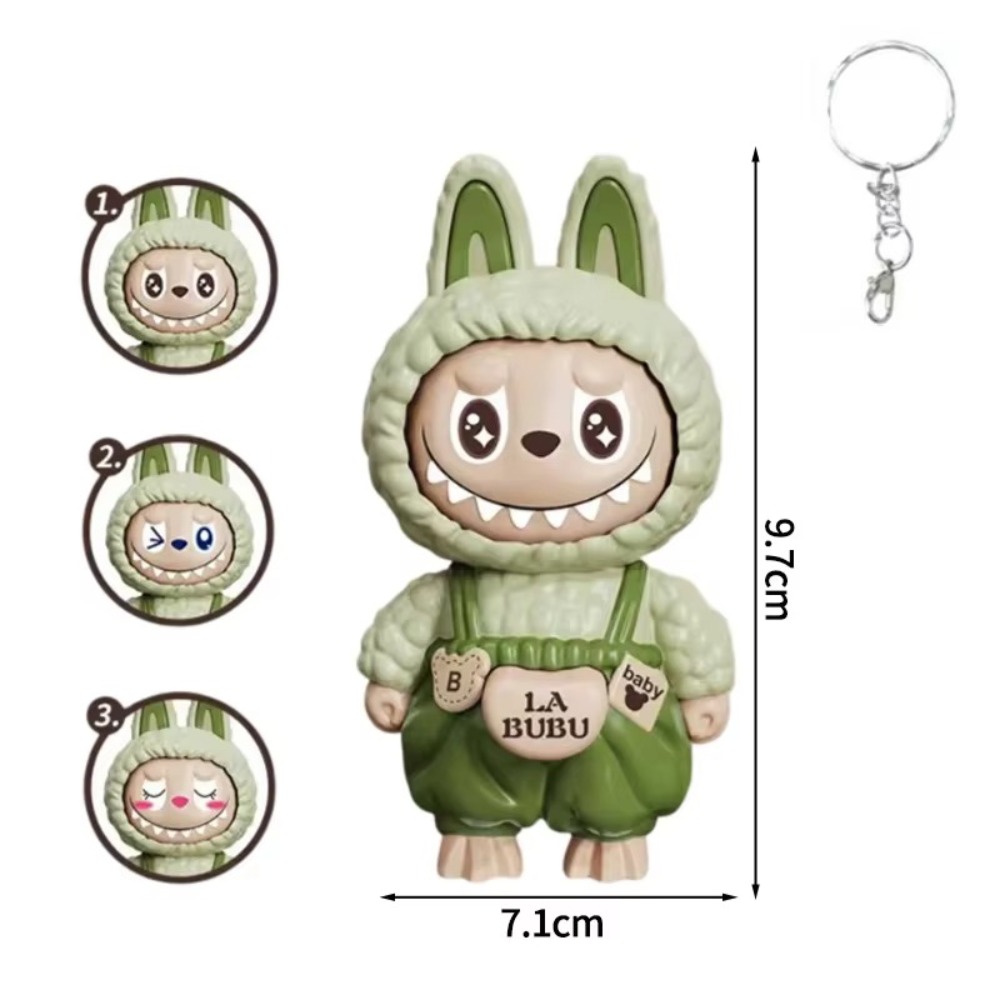 New Press Design Labubu Face Changing Doll Toy Mini Creative Cartoon ...