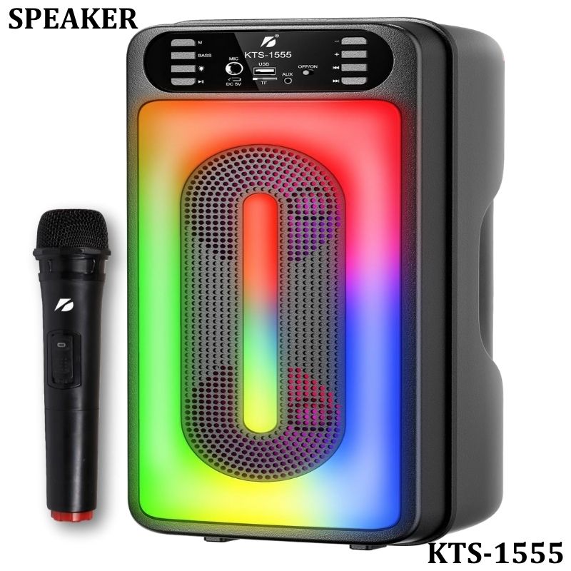 4" x2 KTS-1555 Wireless Portable Smart TWS Bluetooth Speaker - 4*2 inch Speaker with USB Support ...