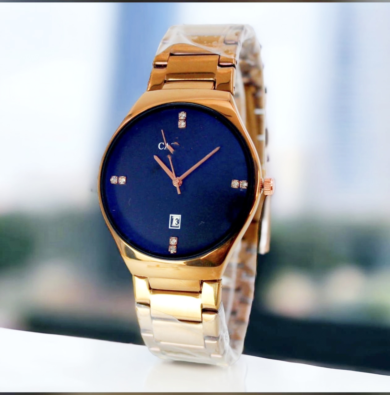 Waterproof Top Quality Two Tone Stainless Steel chain Watch for Men and ...