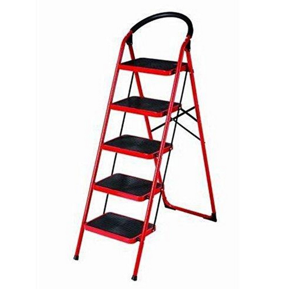 5 Steps Folding Ladder Red Royal Star | Daraz.pk
