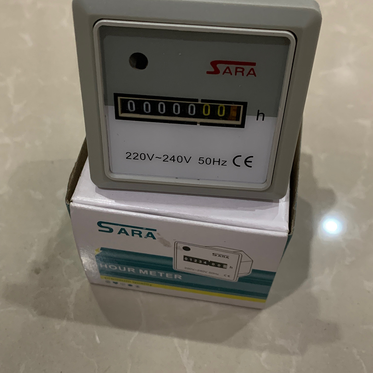 SARA Hour Meter 220-240VAC Timer Counter Industrial AC Hourmeter Timing ...
