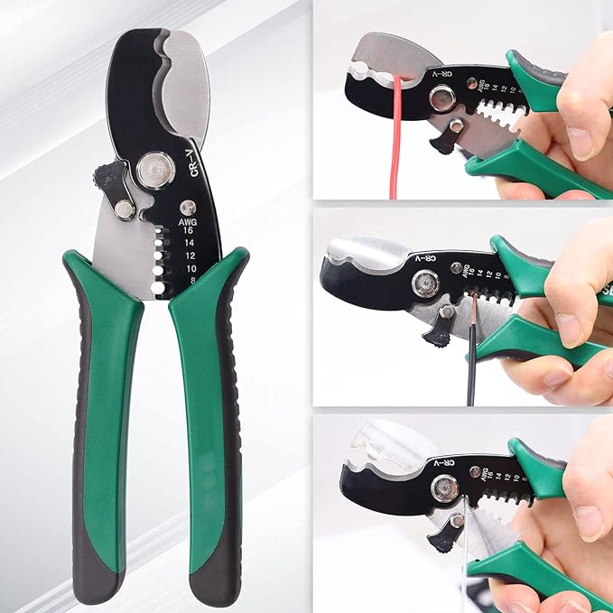 8 inch Wire Cutters Strippers Cable Cutters Multifunction Cutters for ...