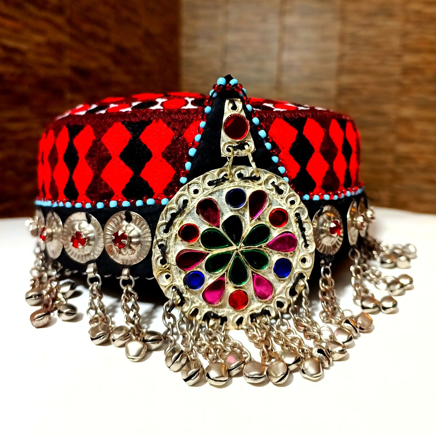 Halima Sultan style Handmade Cap for Women & Girls with Jewellery ...