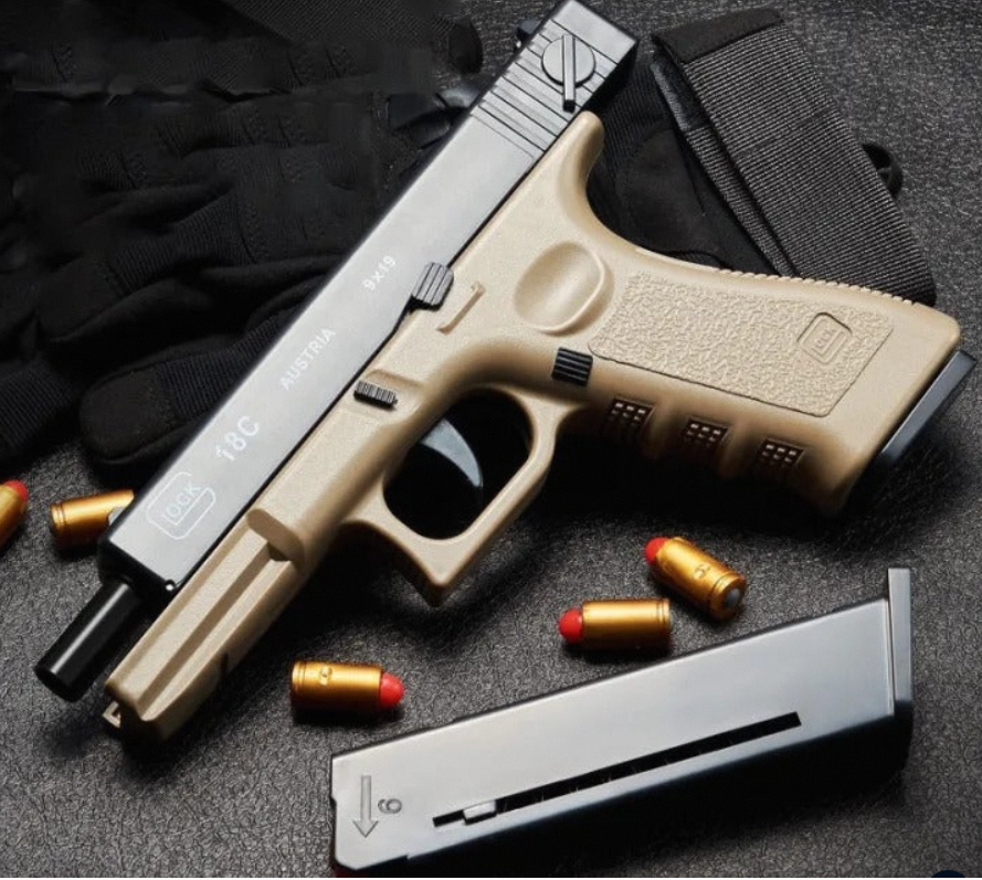 Ejecting Glock 18 Automatic For kids handgun Toy Blaster with ...