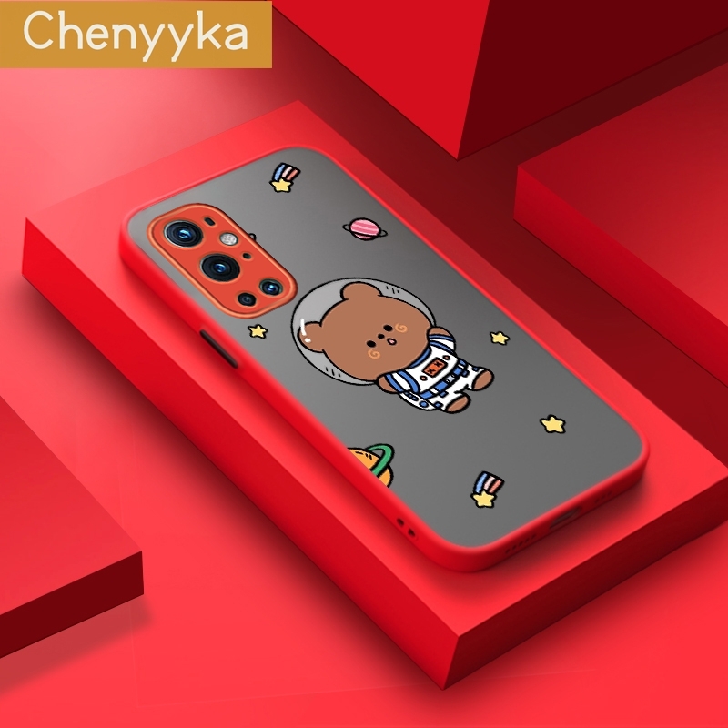 chenyyka For Oneplus 9 Pro Case Cartoon Tide Space Bear Frosted ...