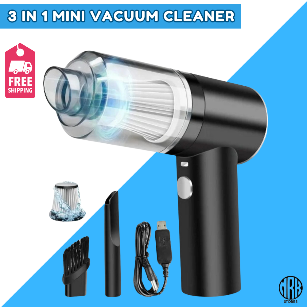 3 in 1 Mini Vacuum Cleaner Wireless Rechargeable Handheld High Power ...