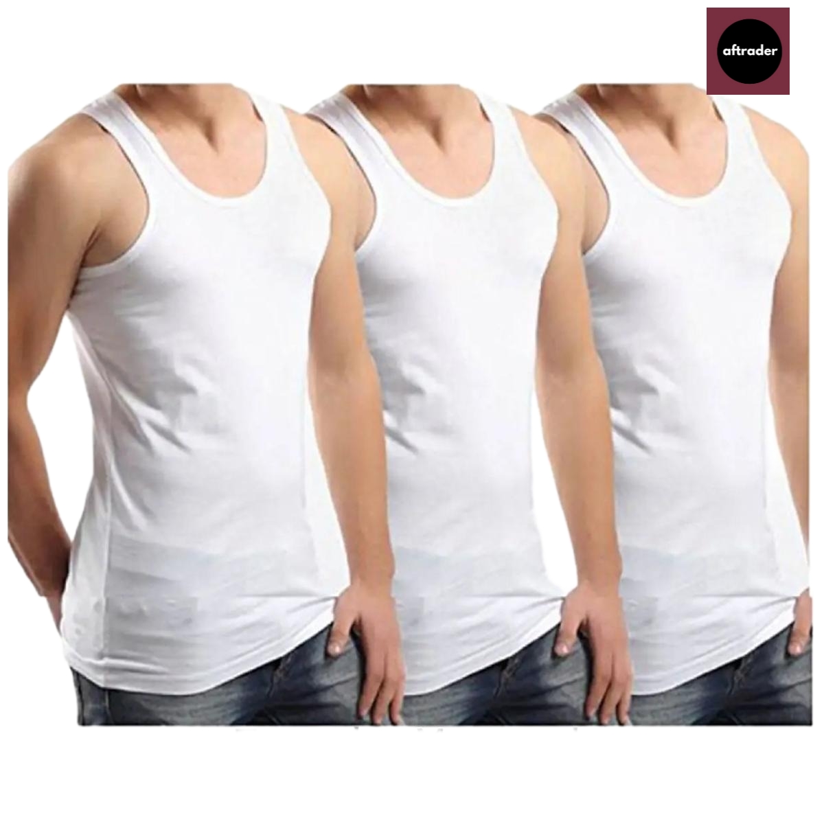 Pack Of 3- White Inner sando Vest banyan For Men and boys | | Daraz.pk