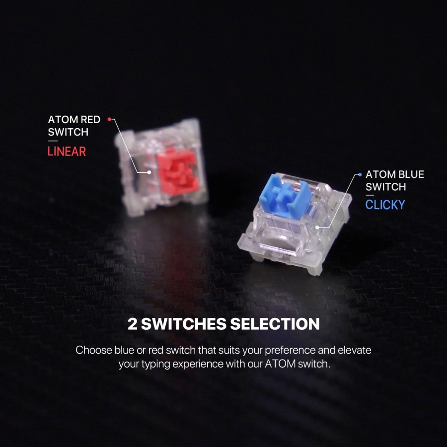 Fantech Mechanical Keyboard (Atom 63) (Mizu Edition)---RED AND BLUE ...