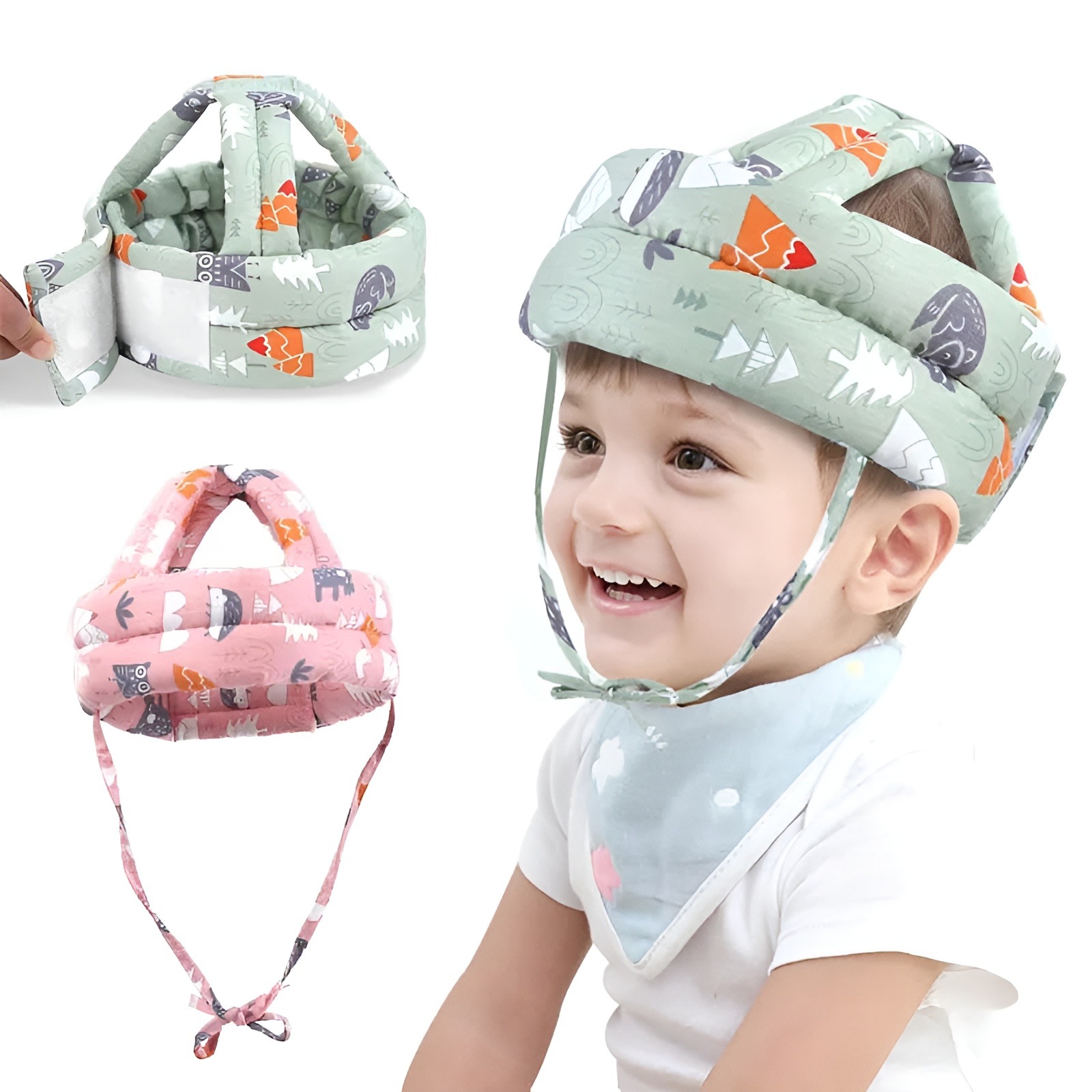 Protective Baby Safety Helmet | Soft Headgear for Crawling, Walking ...