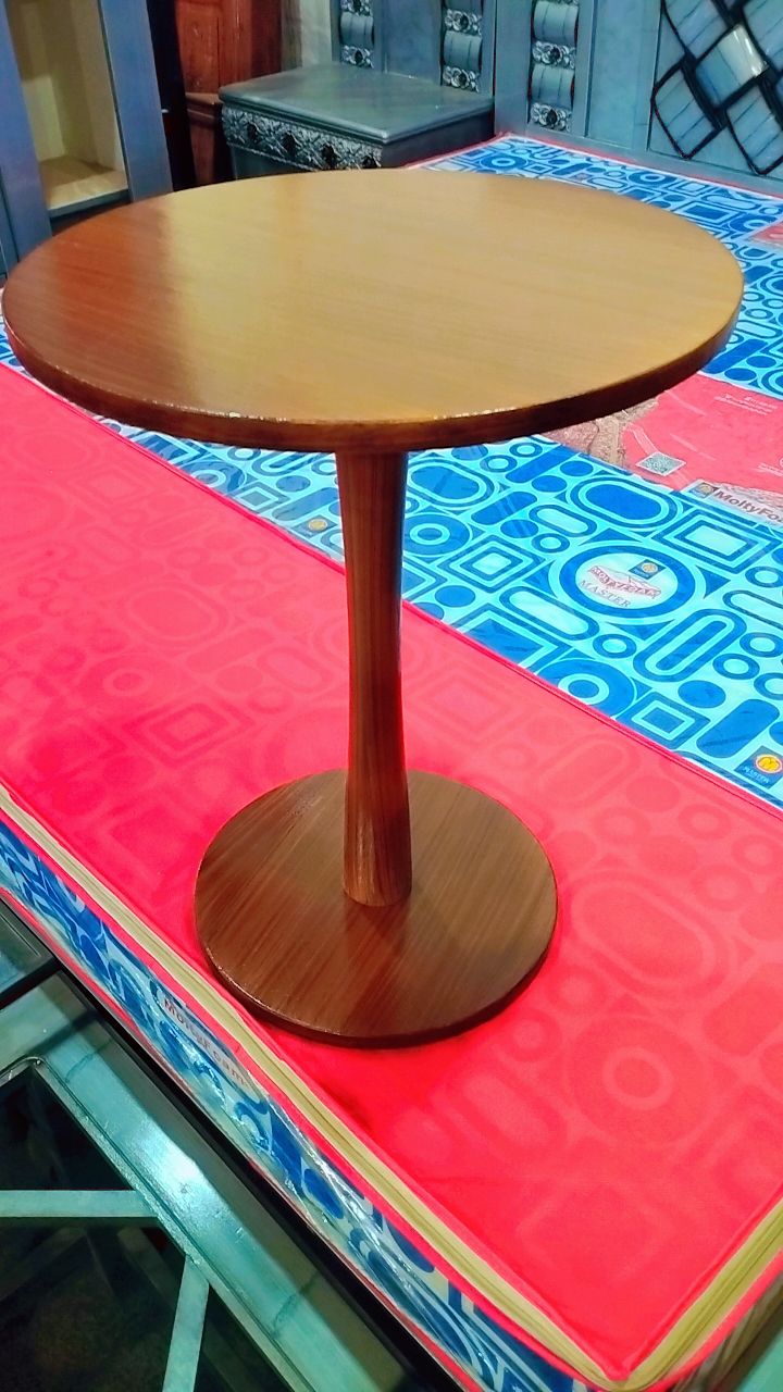 Round Dining Table, Side Table, Study Table, Wooden Pedestal Base ...